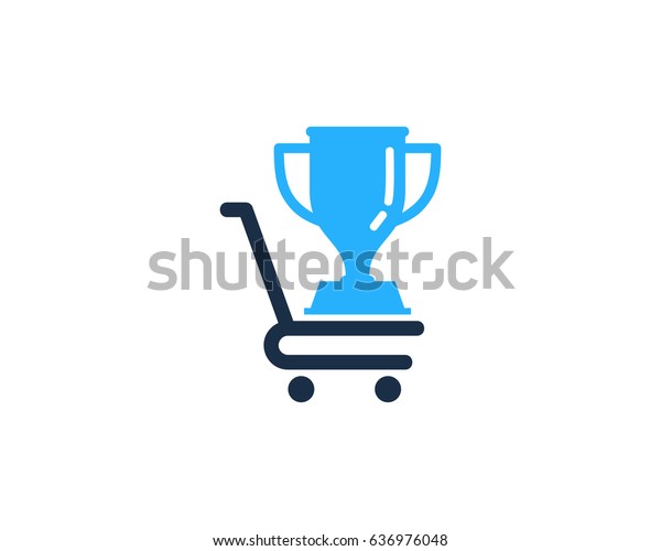 Winner Shop Trophy Icon Logo Design Stock Vector (Royalty Free ...