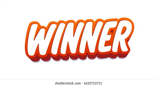 Winner Text Banner Vector Illustration Stock Vector (Royalty Free ...