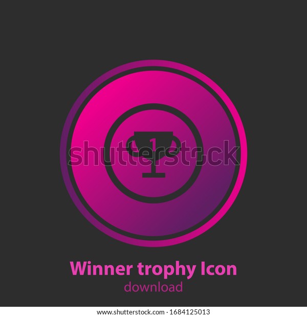 Winner Trophy Icon Design Modern Stock Vector (Royalty Free) 1684125013 ...