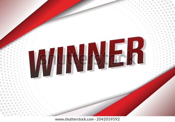 Winner Word Concept Vector Illustration Modern Stock Vector (Royalty ...