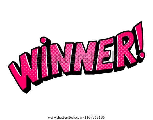 Winner Word Pop Art Retro Vector Stock Vector (Royalty Free) 1107563135 ...