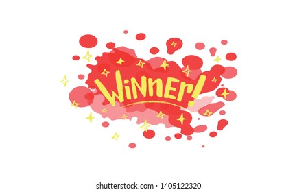 Winner Word Vector Hand Writing Lettering Stock Vector (Royalty Free ...