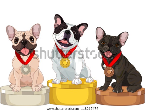 Winners Dog Competition Podium Stock Vector (Royalty Free) 118217479