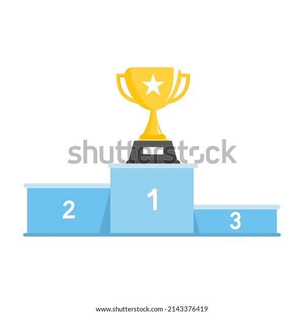 Winners Podium Trophy Icon Isolate On Stock Vector (Royalty Free ...