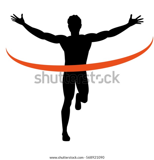 Winning Athlete Stock Vector (Royalty Free) 568921090