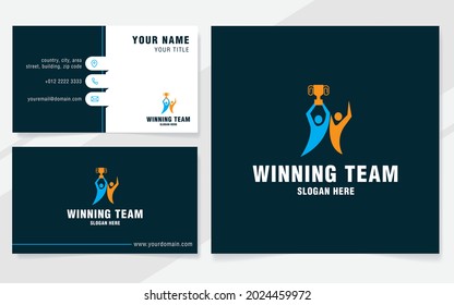 Winning Team Logo Template On Modern Stock Vector (Royalty Free ...