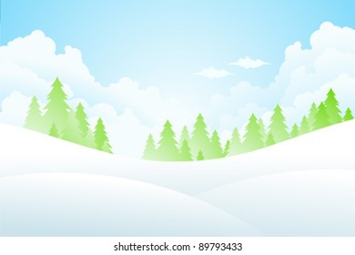 Snow Field Cartoon Stock Vector (Royalty Free) 1261158805 | Shutterstock