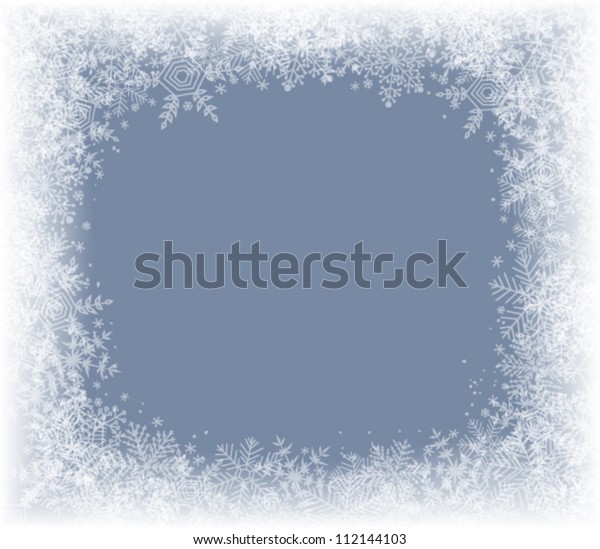 Winter Background Frame Snowflakes Stock Vector (Royalty Free ...