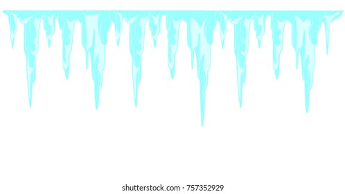 Winter Background Icicle Cartoon Vector Illustration Stock Vector ...