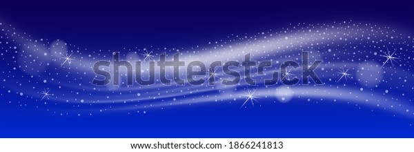 Winter Blue Background Blizzard Vector Illustration Stock Vector ...