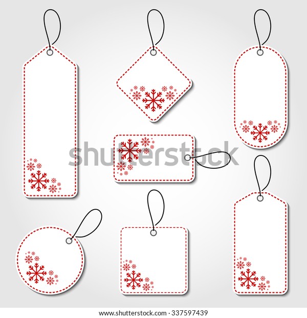Winter Gift Price Tag Vector Set Stock Vector (Royalty Free) 337597439 ...