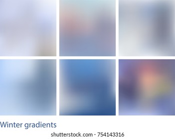 Winter Gradients Set Stock Vector (Royalty Free) 754143316 | Shutterstock