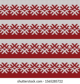 Winter Holiday Seamless Knitting Pattern: vector de stock (libre de ...