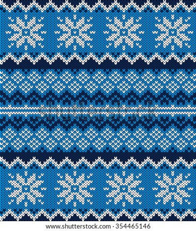 Winter Holiday Sweater Design On Wool Stock Vector (Royalty Free ...