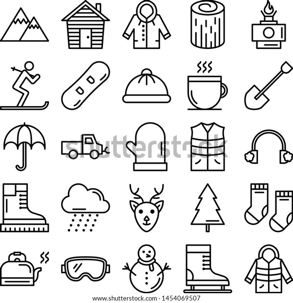 Winter Icons Pack Isolated Winter Symbols Stock Vector (Royalty Free ...