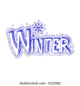 Winter Illustration Word Stock Vector (Royalty Free) 3123581 | Shutterstock