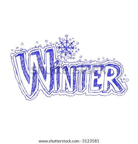 Winter Illustration Word Stock Vector (Royalty Free) 3123581 - Shutterstock