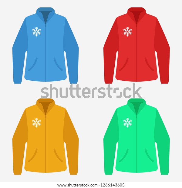 Winter Jackets Winter Jackets Winter Clothing Stock Vector (Royalty ...