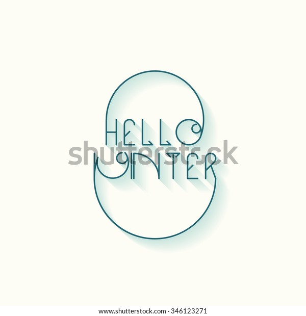 Winter Outline Font Poster Text Lettering Stock Vector (Royalty Free ...