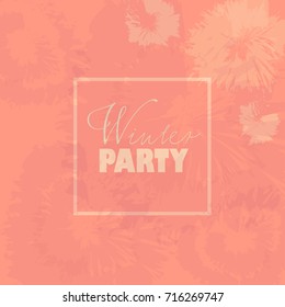 Winter Party Background Card Invitation Flower Stock Vector (Royalty ...