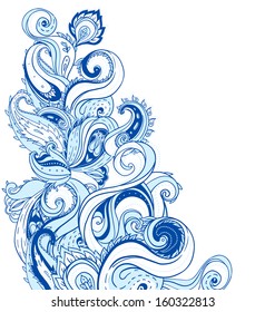 Decorative Water Waves Splashes Stock Vector (Royalty Free) 114395824