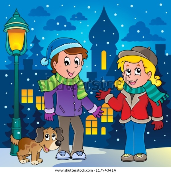 Winter Person Cartoon Image 3 Vector Stock Vector (Royalty Free ...
