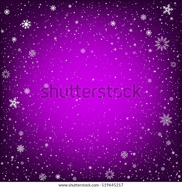 Winter Purple Background Snow Christmas New Stock Vector (Royalty Free ...