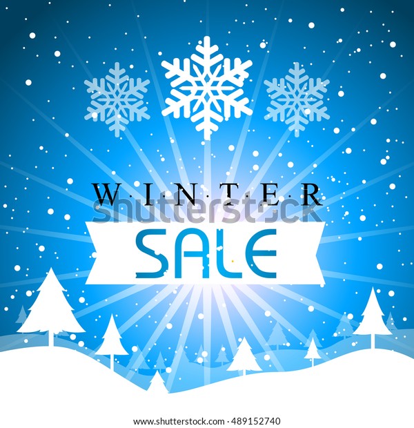 Winter Sale Colored Background Text Vector Stock Vector (Royalty Free ...