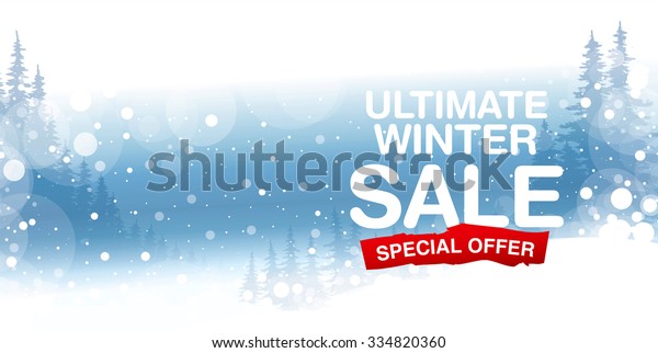 Winter Sale Poster Stock Vector (Royalty Free) 334820360 | Shutterstock