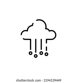 Winter Snowfall Snow Snowflake Dotted Line Stock Vector (Royalty Free ...