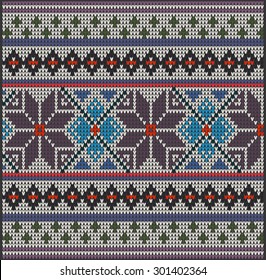 Winter Sweater Design On Wool Knitted Stock Vector (Royalty Free ...