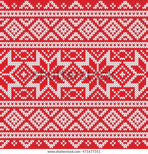 Winter Sweater Design. Seamless Knitting Pattern
