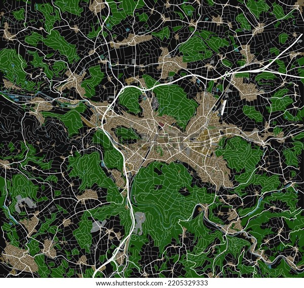 Winterthur Switzerland Vector Map Art Stock Vector (Royalty Free) 2205329333 | Shutterstock