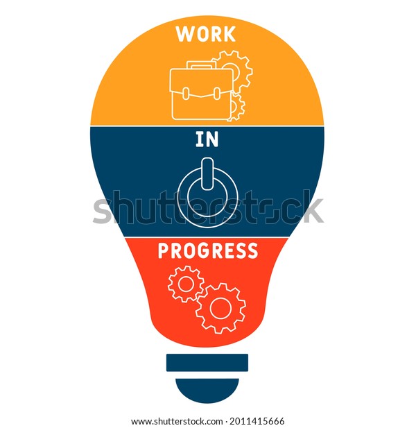 Wip Work Progress Acronym Business Concept Stock Vector (Royalty Free ...
