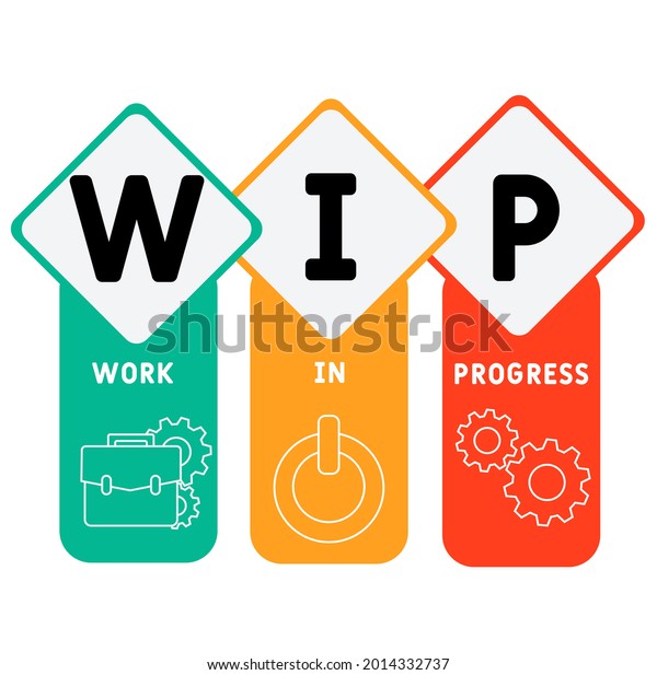 Wip Work Progress Acronym Business Concept Stock Vector (Royalty Free ...