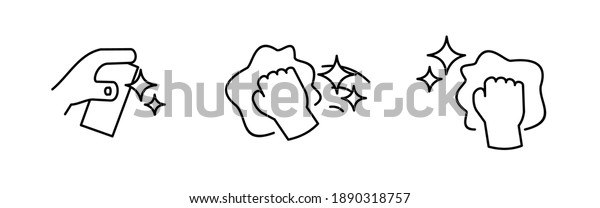 Wiped Clean Shiny Hand Symbol Vector Stock Vector (Royalty Free ...