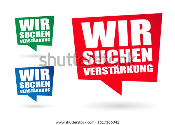 Wir Suchen German Expression Translation We Stock Vector (Royalty Free ...