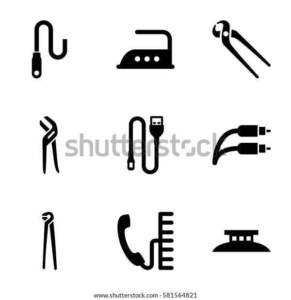 Wire Icons Set Set 9 Wire Stock Vector (Royalty Free) 581564821 ...
