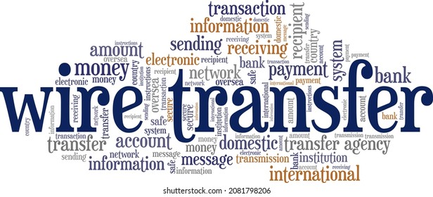 Wire Transfer Vector Illustration Word Cloud Stock Vector (Royalty Free ...