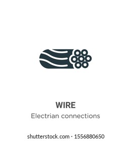Wire Vector Icon On White Background Stock Vector (Royalty Free ...