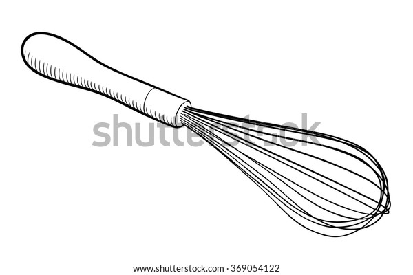 Wire Whisk Kitchen Utensil Isolated On Stock Vector (Royalty Free ...