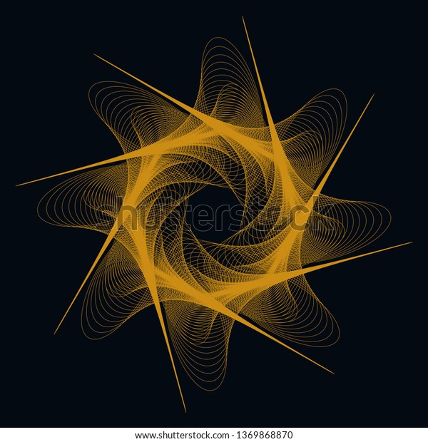 Wired Spiky Star Symbol Gold On Stock Vector (Royalty Free) 1369868870 ...