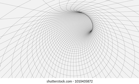 Digital 3d Wireframe Tunnel Vector Abstract Stock Vector (Royalty Free ...