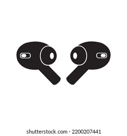 Wireless Airpod Earbuds Pro Icon Black Stock Vector (Royalty Free ...