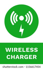 Wireless Charger Sign Vector Stock Vector (Royalty Free) 1156617454 ...