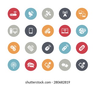 Wireless Communications Icons Classics Series Stock Vector (Royalty ...