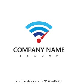 Wireless Company Logo Template Fast Speed Stock Vector (Royalty Free ...