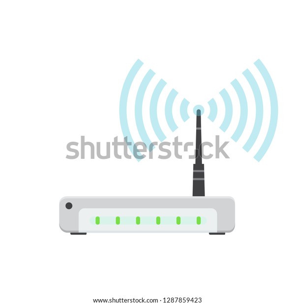 Wireless Ethernet Modem Router Sign Isolated Stock Vector (Royalty Free ...