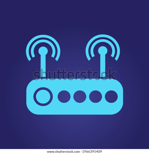 Wireless Ethernet Modem Router Sign Vector 库存矢量图（免版税）1966395409 ...