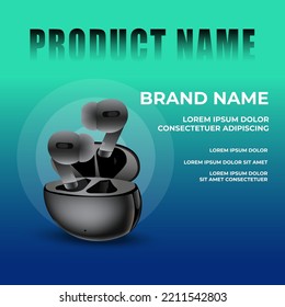 Wireless Headphone Air Pods Vector Illustration Stock Vector (Royalty ...